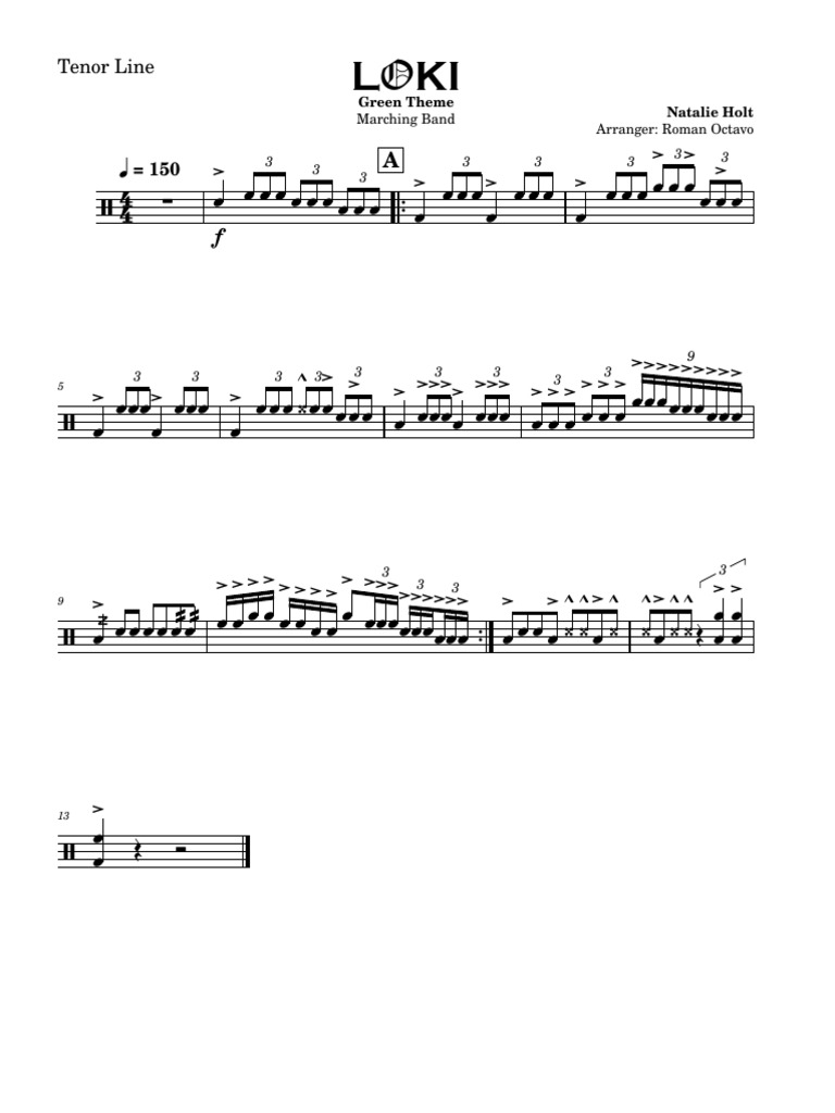 Loki Green Theme-Tenor_Line | PDF