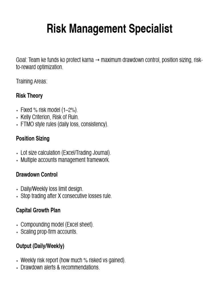 Risk Management Specialist | PDF