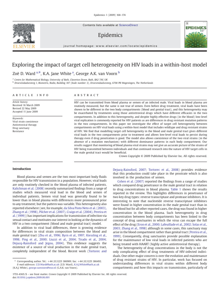 Exploring the Impact of Target Cell Heterogeneity on HIV Loads in a ...