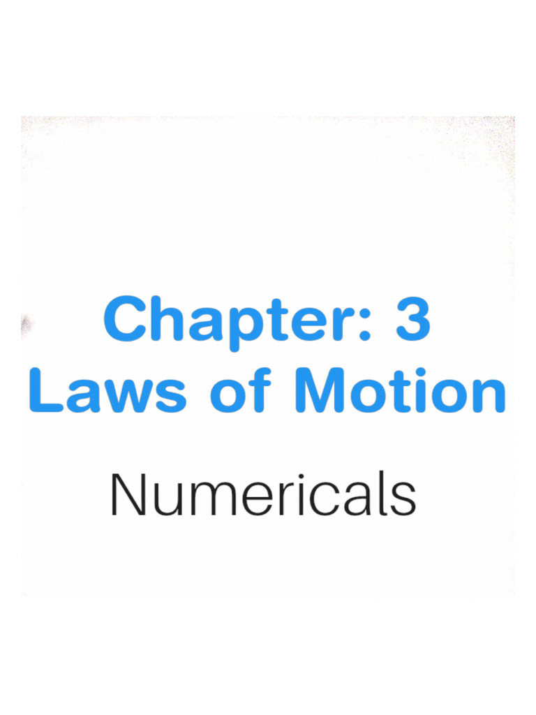 Ch3 Laws of Motion-1 | PDF