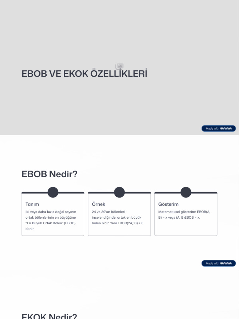 Ebob Ve Ekok Ozellikleri | PDF