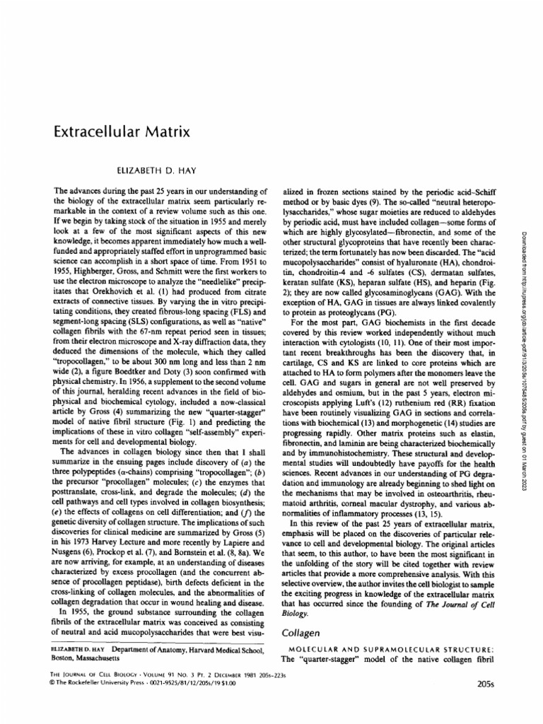 Advances in Extracellular Matrix Biology | PDF | Collagen ...