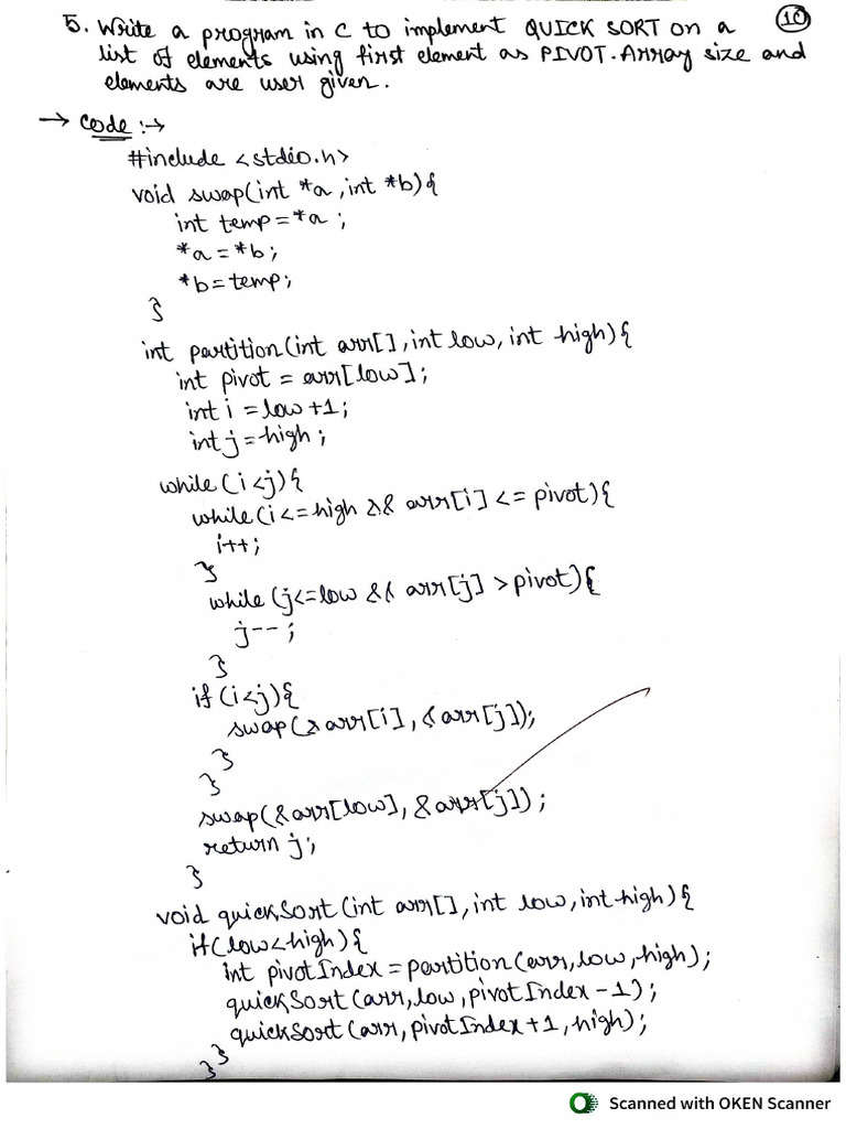 Quick Sort | PDF