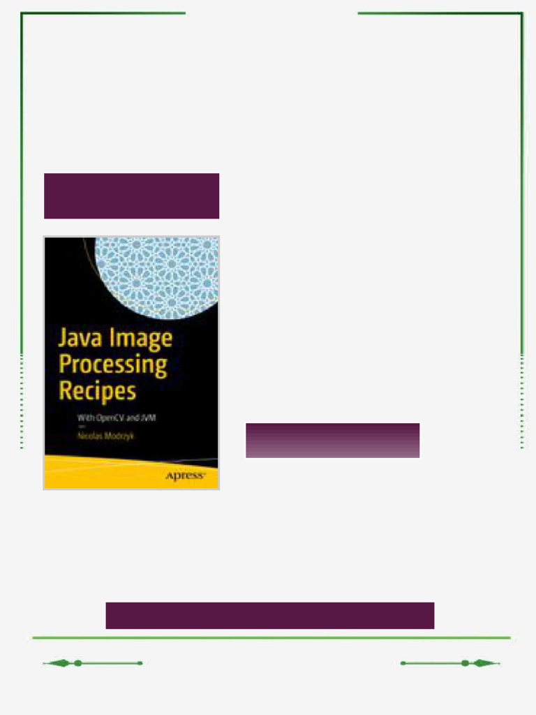 Java Image Processing Recipes: With OpenCV and JVM 1st Edition Nicolas ...