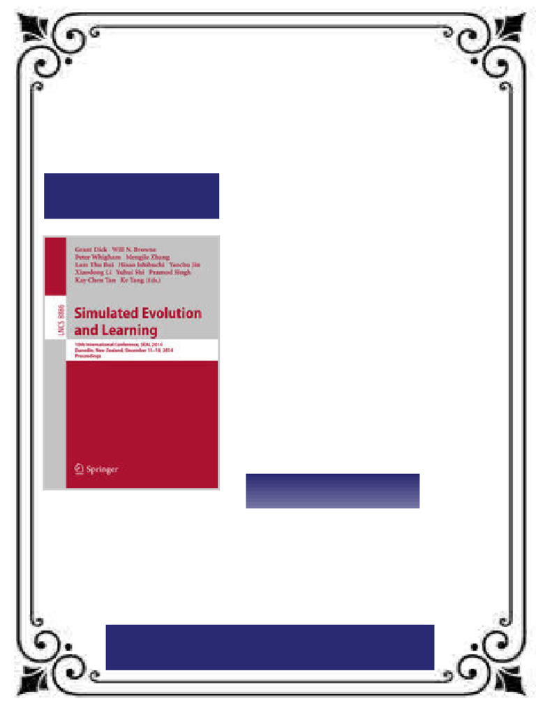 Simulated Evolution and Learning 10th International Conference SEAL ...