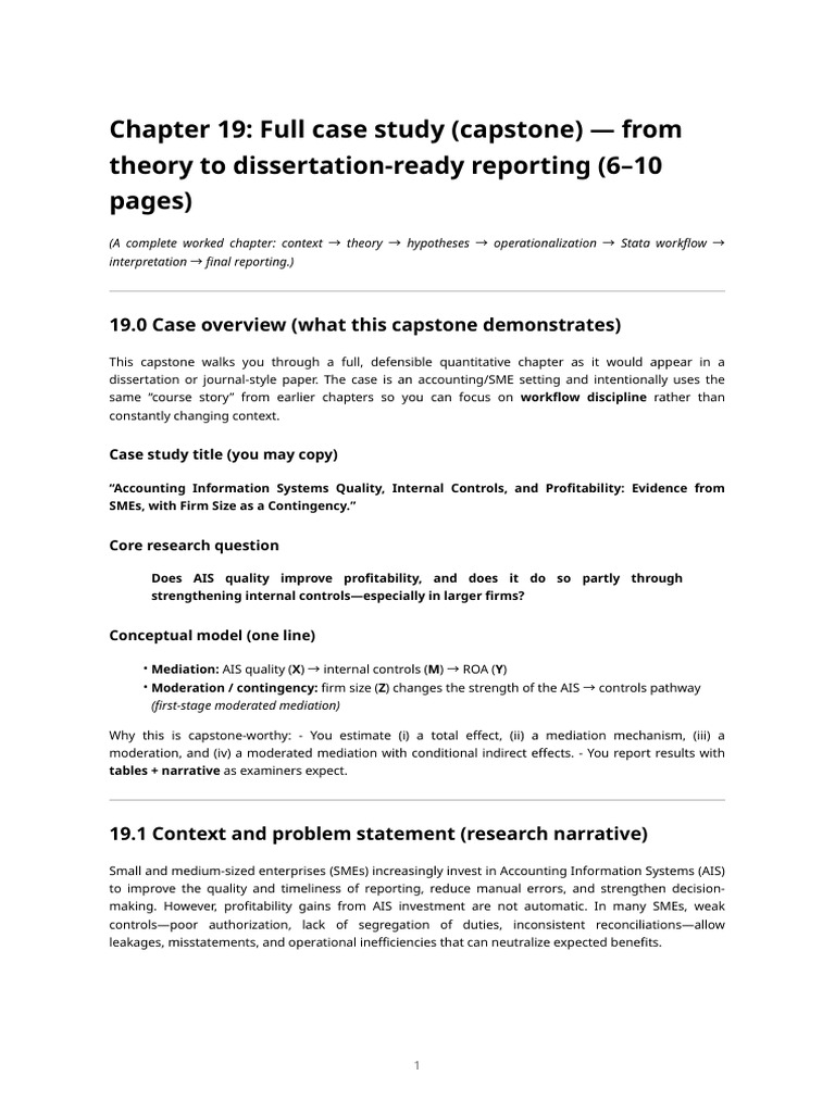 Handout - Chapter 19 - Capstone Case Study (Full Workflow) | PDF ...