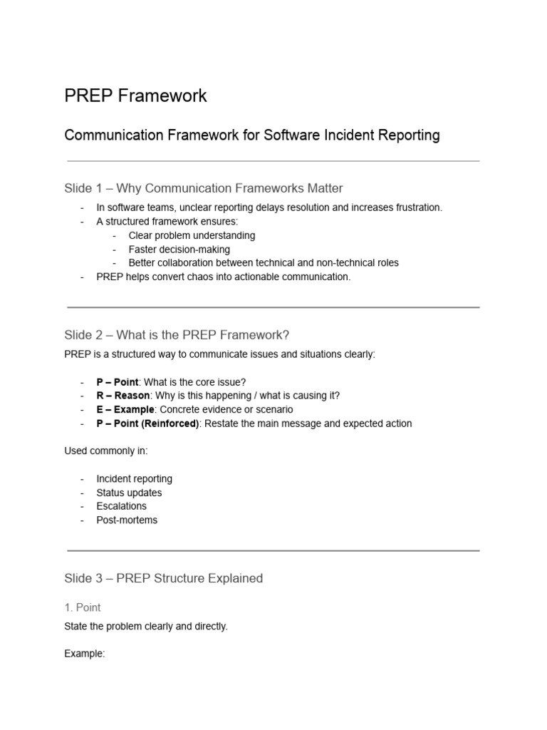 Framework PREP.md | PDF | Computing | Information Technology