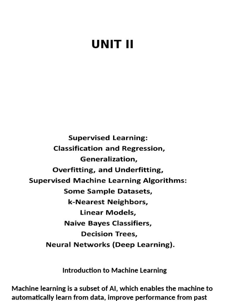 MLP UNIT II Regression Temp (Autosaved) | PDF | Linear Regression ...