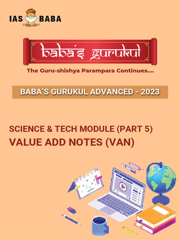 Gurukul Advanced - VAN - Science _ Technology - Part 5 | PDF | Dna | Rna