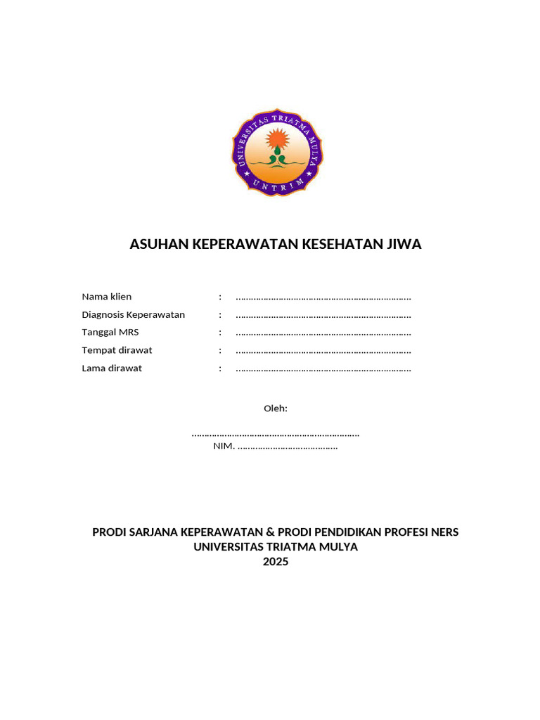 FORMAT ASKEP KEP. JIWA | PDF