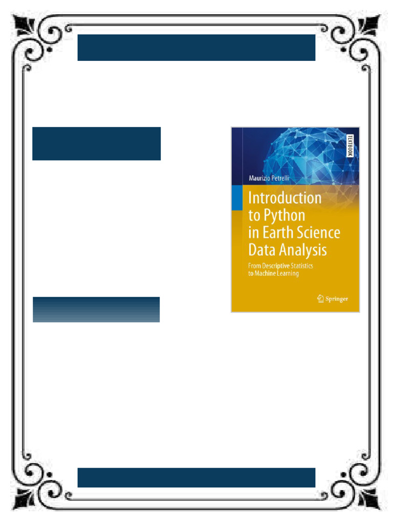 Introduction to Python in Earth Science Data Analysis 1st Edition Maurizio Petrelli fully ...