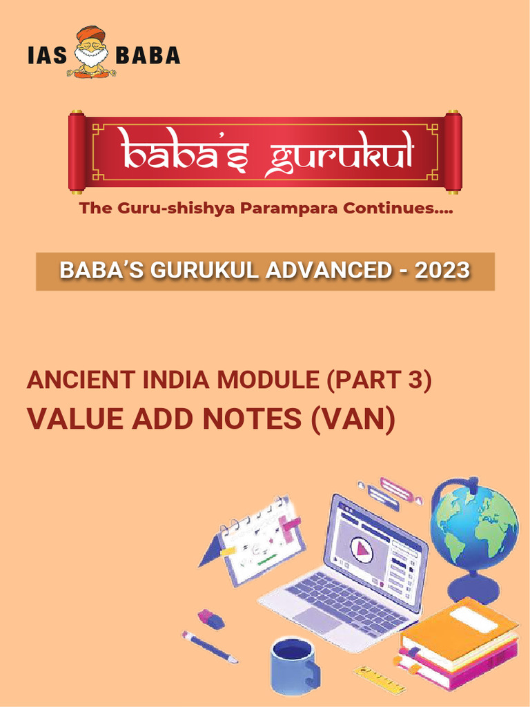 Gurukul Advanced - Van - Ancient India - Part 3 | PDF
