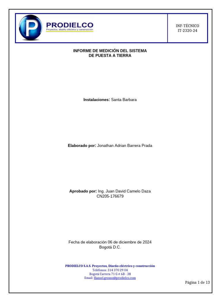 Informe de Medición de SPT | PDF | Resistor | Electricidad
