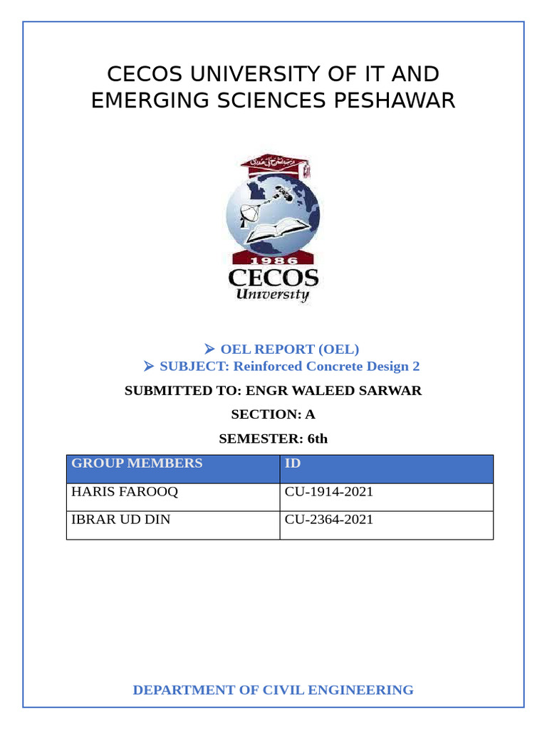 OEL REPORT BY HARIS | PDF | Beam (Structure) | Structural Load