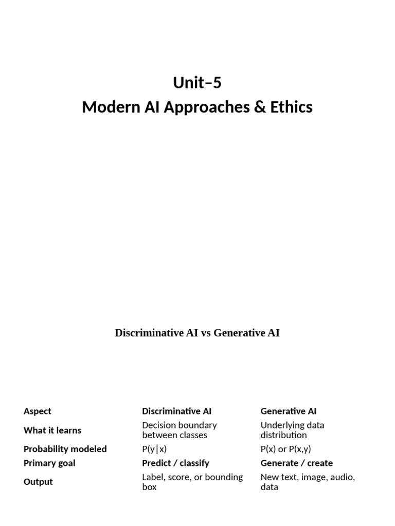 Discriminative vs Generative AI Explained | PDF | Artificial ...