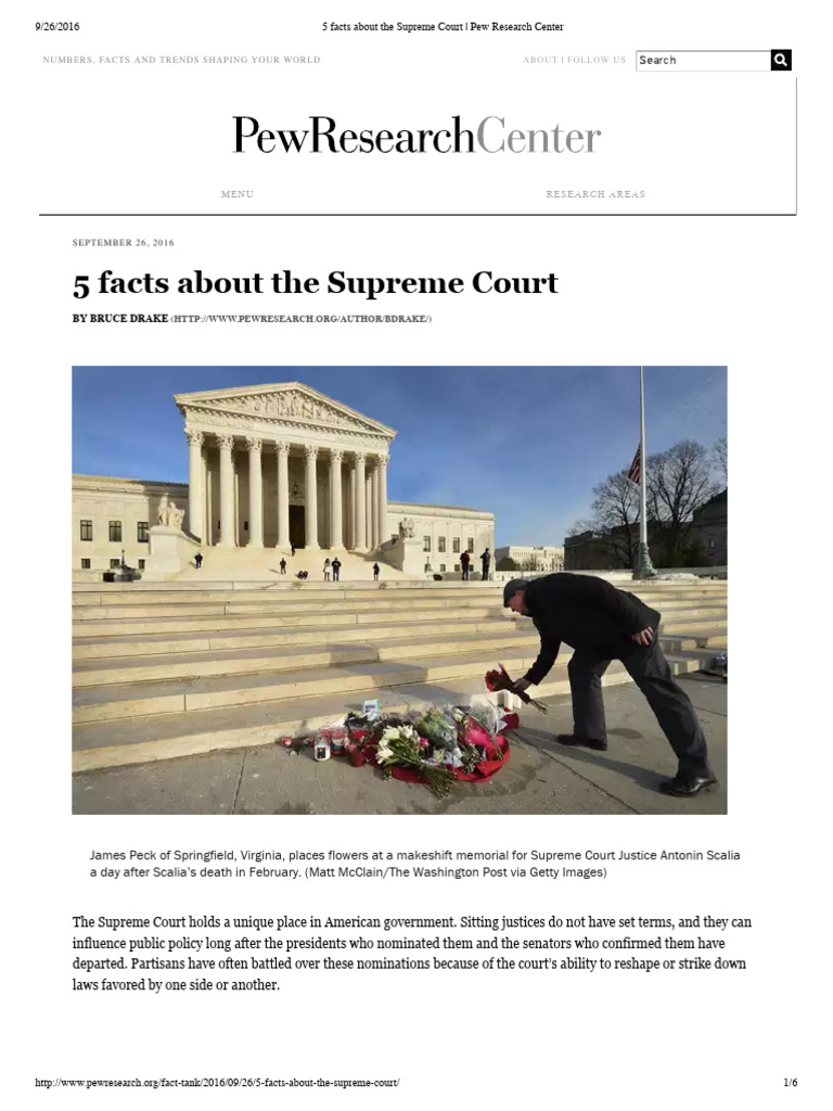 5 Key Facts About the Supreme Court | PDF | Supreme Court Of The United ...