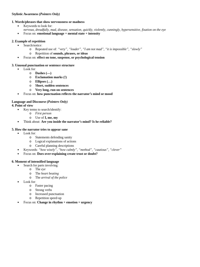 Tell Tale Hearts Pointers and Guides | PDF