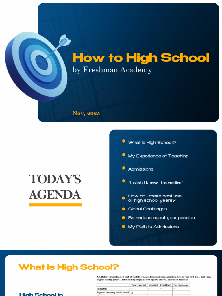 Freshman School Presentation | PDF | Cognition