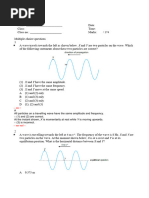 AQA Physics GCSE: Waves Practical Guide | PDF | Waves | Frequency