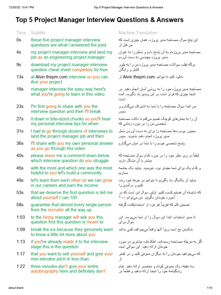 Top 5 Project Manager Interview Questions & Answers | PDF