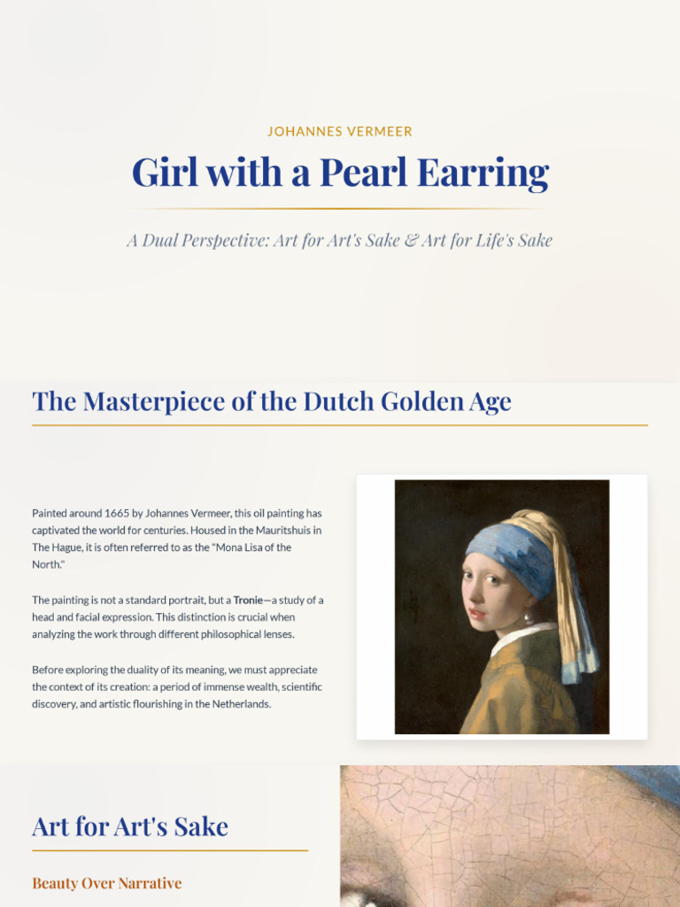 Girl With a Pearl Earring Analysis | PDF