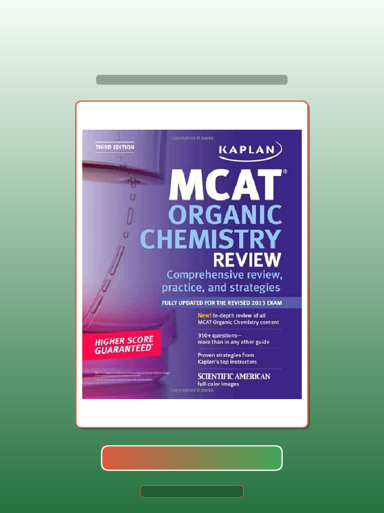 Kaplan MCAT Organic Chemistry Review 3rd eBook and TestBank Bundle Test ...