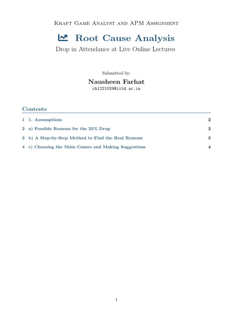 Analyzing 25% Drop in Lecture Attendance | PDF | Cognition ...