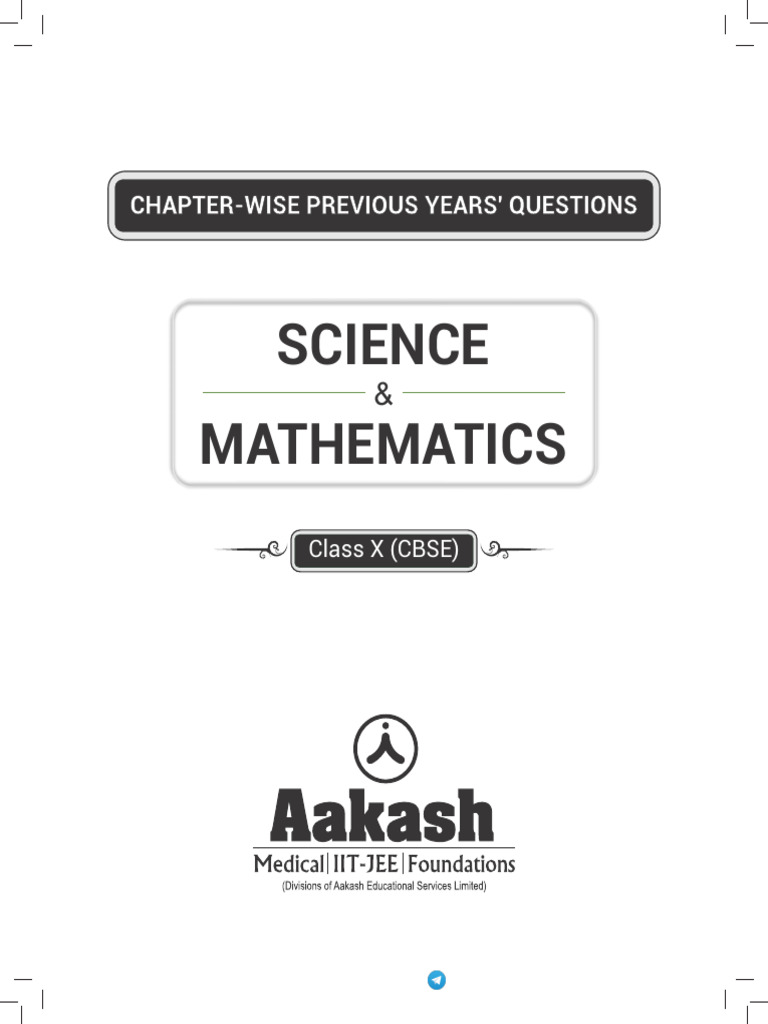 Class 10th Chapter-wise PYQ of Maths Science | PDF