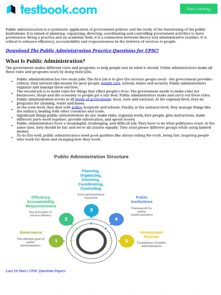 Public Administration - Meaning, Scope, Significance and Overview! | PDF