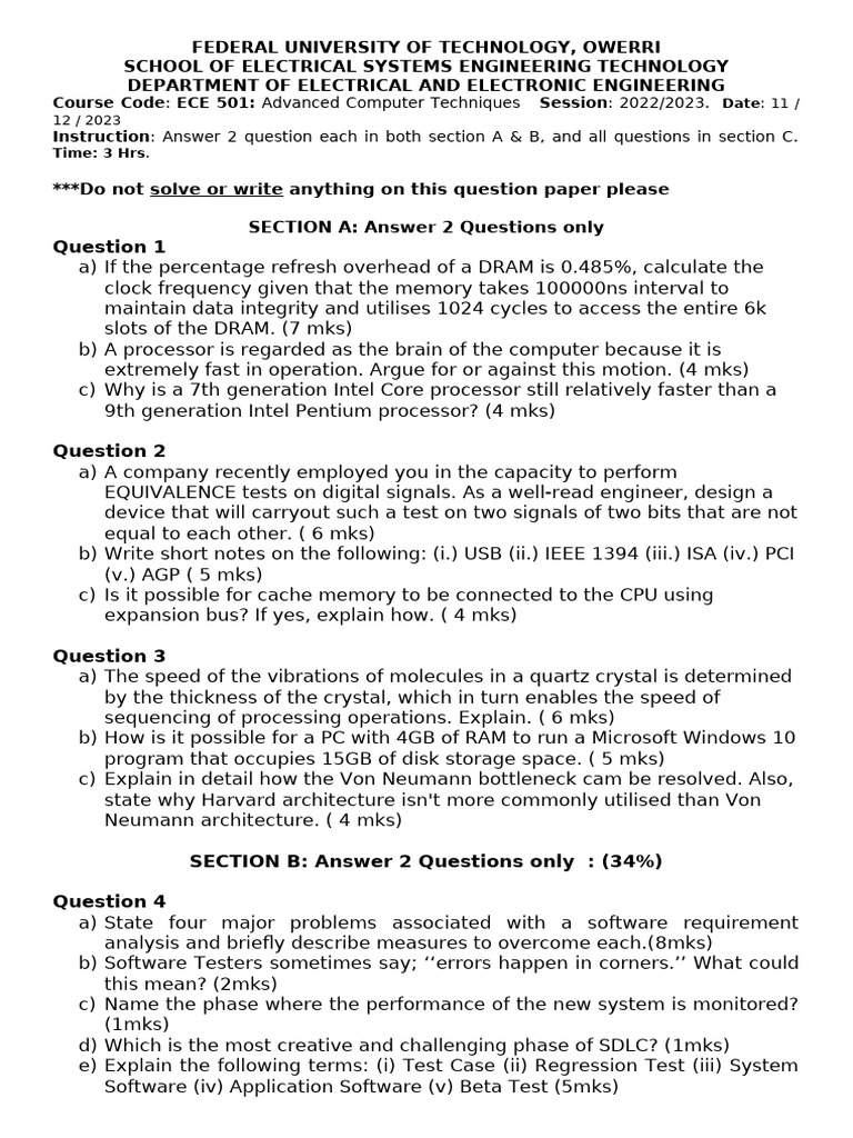 ECE 501 2023 | PDF | Central Processing Unit | Computer Engineering