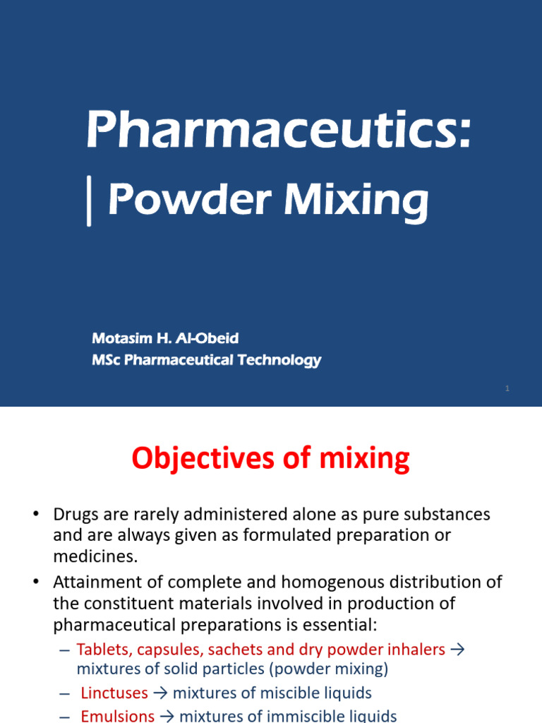 Powder Mixing | PDF | Mixture | Physical Sciences