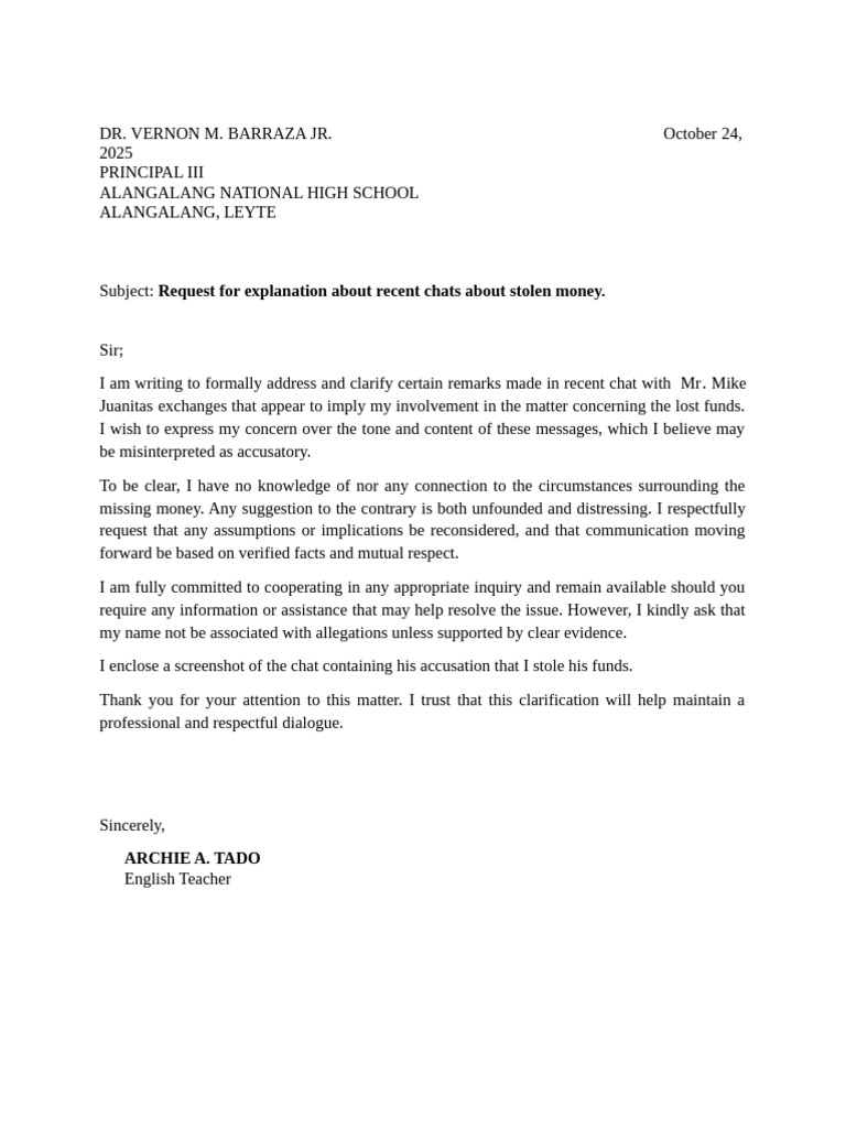 Formal Letter | PDF