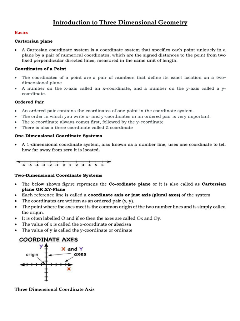 Three Dimensional Geometry | PDF