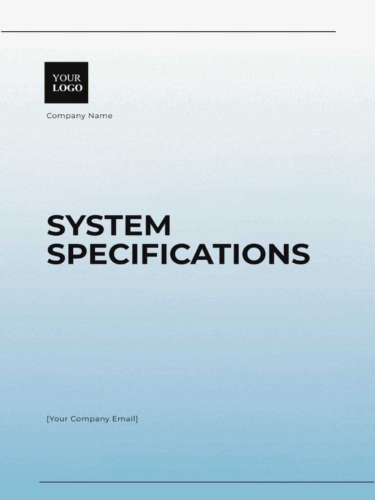 System Specifications Template | PDF
