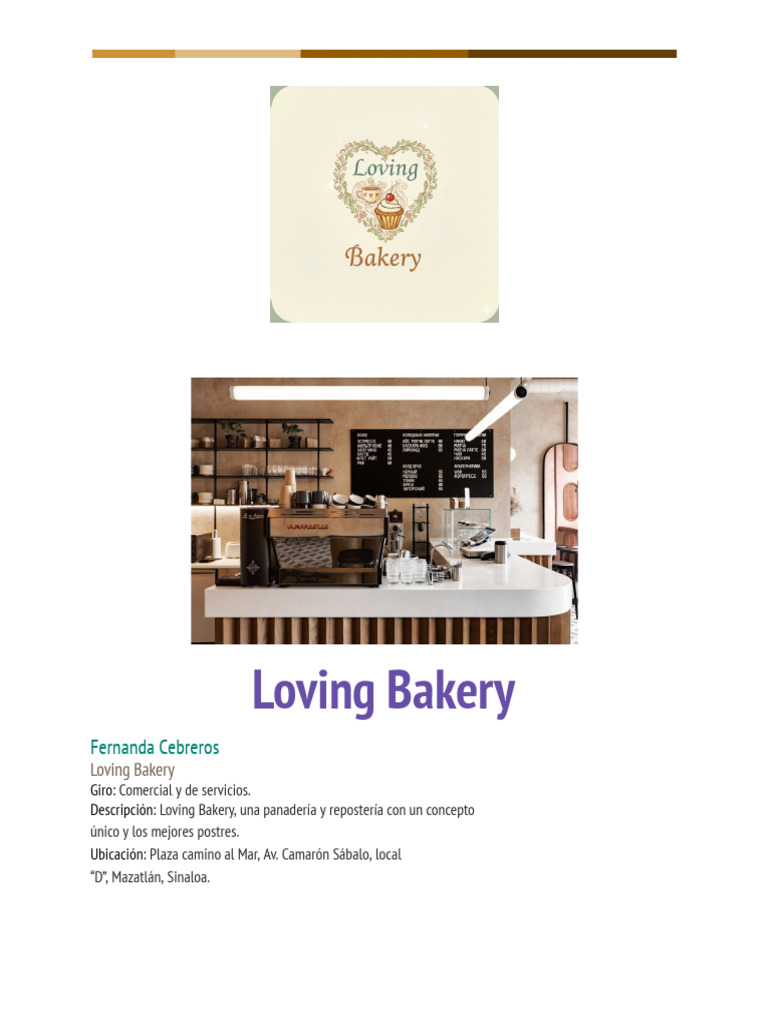 Loving Bakery | PDF | Confitería | Panadería