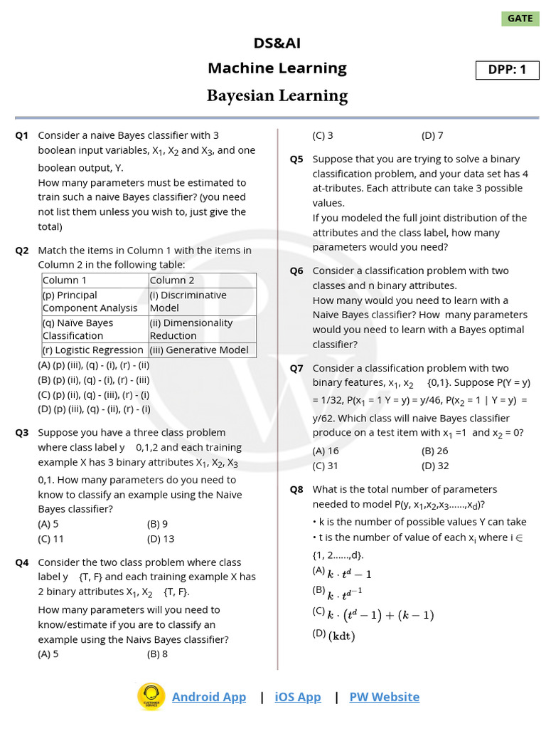 Bayesian | PDF | Statistical Classification | Dependent And Independent ...