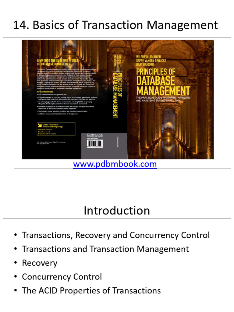 Chapter 14 - Basics of Transaction Management | PDF | Database ...