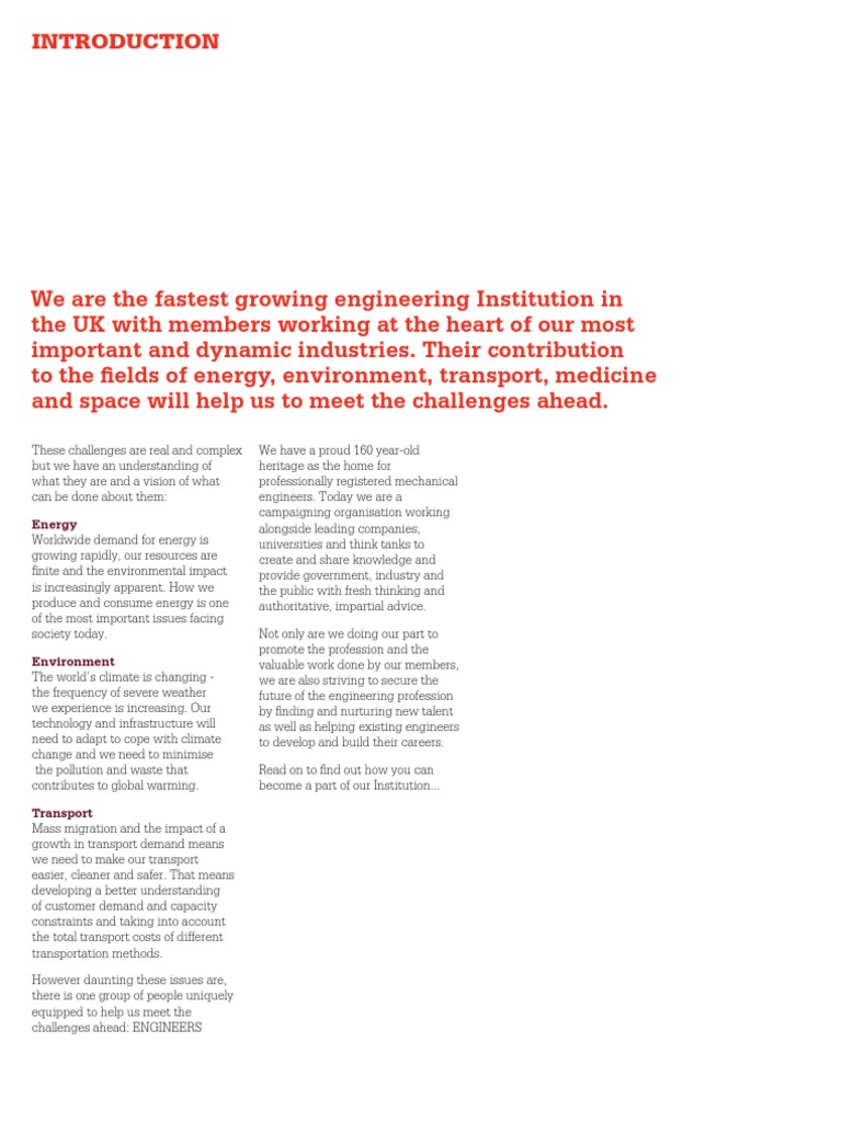 IMechE Membership Overview and Benefits | PDF | Engineer | Engineering