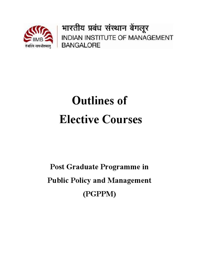 Course Outlines of Elective Courses - PGPPM | PDF | Negotiation ...