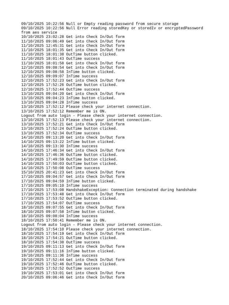 Global Ta Check in Out Log 2025 Oct | PDF | Login | Computing