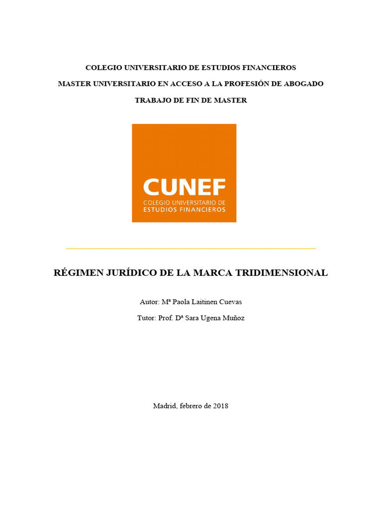Régimen Jurídico de La Marca Tridimensional | PDF | Marca | Propiedad
