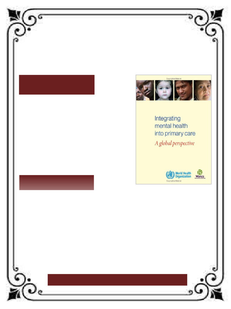 Integrating Mental Health into Primary Health Care A Global Perspective ...