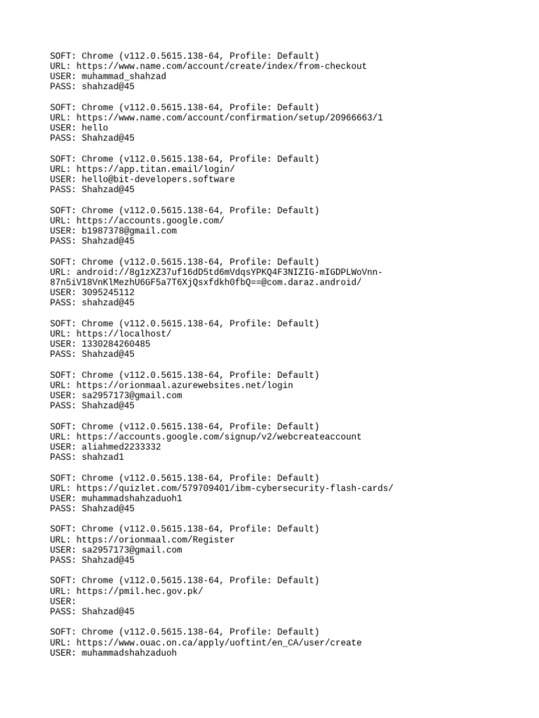 Passwords (375) | PDF | Android (Robot) | Software