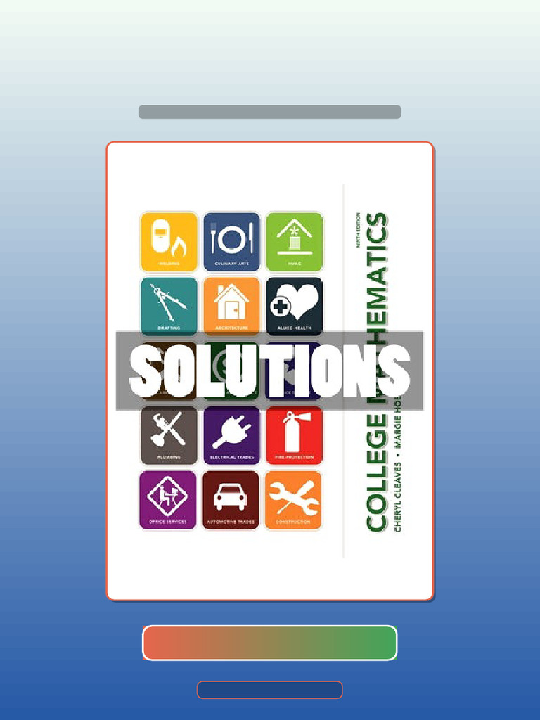 College Mathematics 9 Ed Cleaves eBook and TestBank Bundle Test Bank ...