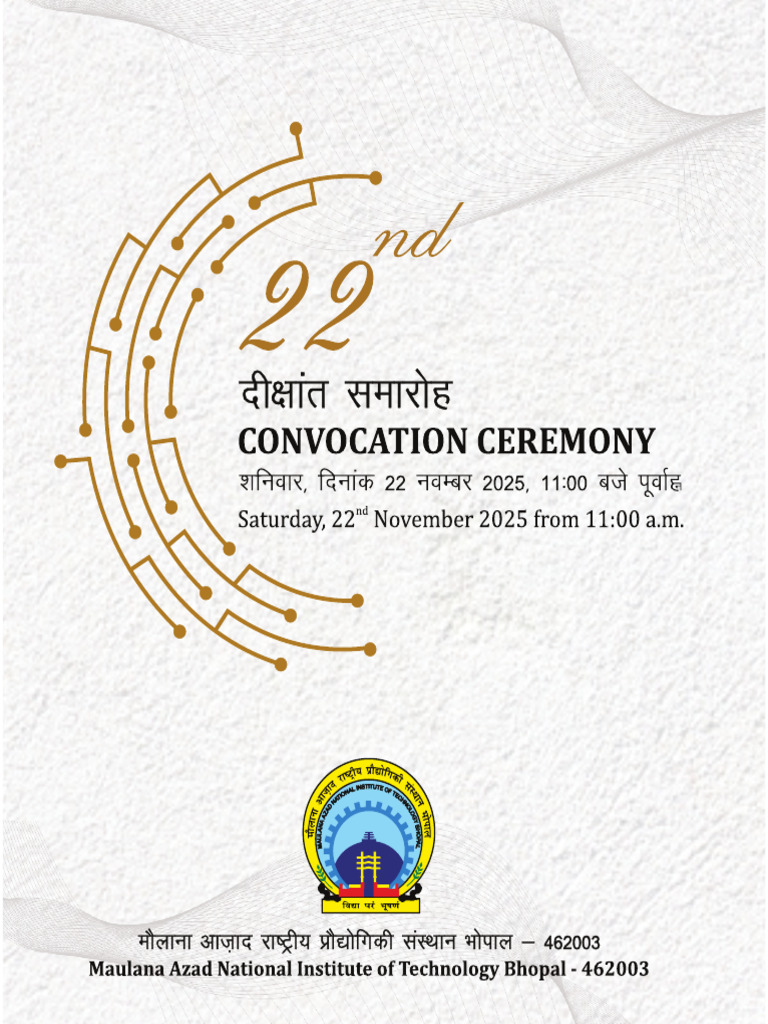 22nd Convocation Report of MANIT Bhopal | PDF