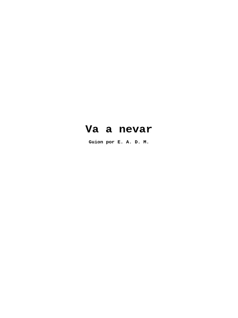 Va A Nevar (Guion) - 1 | PDF | Navidad | Natividad De Jesus