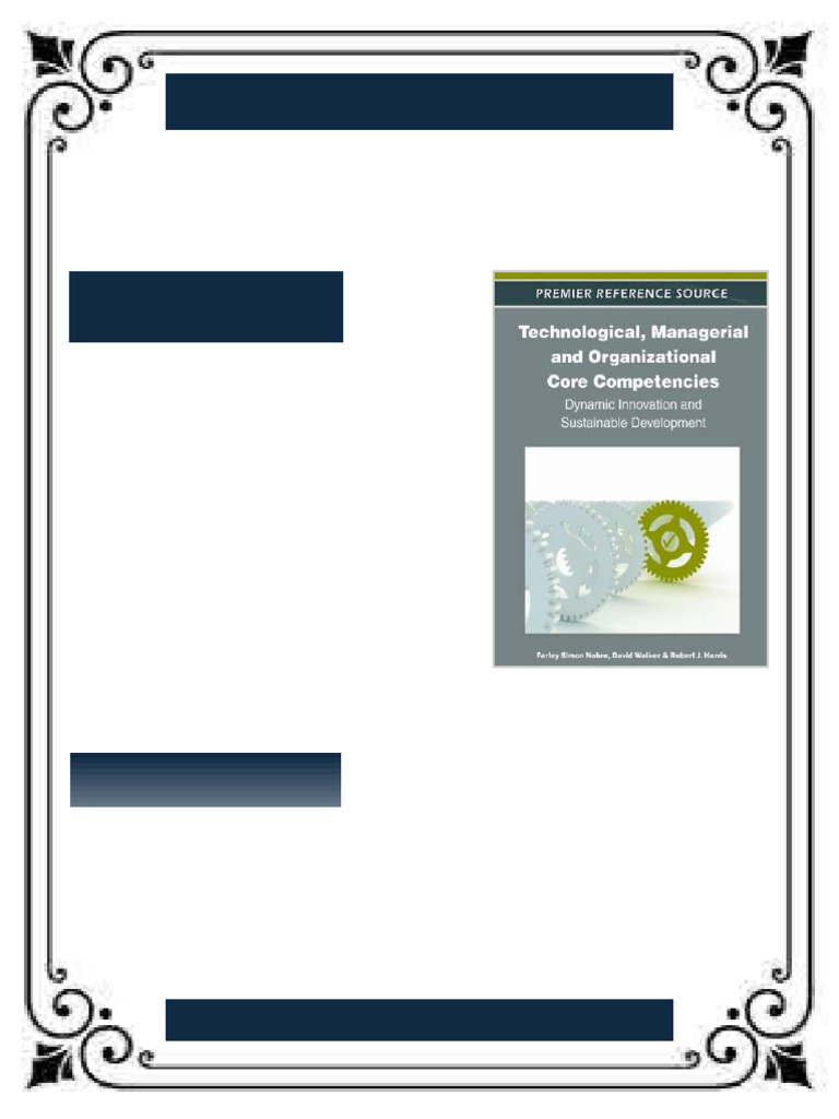 Technological Managerial and Organizational Core Competencies Dynamic ...