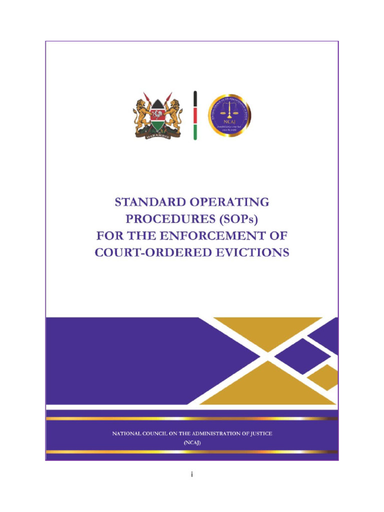 Draft Guidelines for the Execution of Court Orders on Eviction | PDF ...