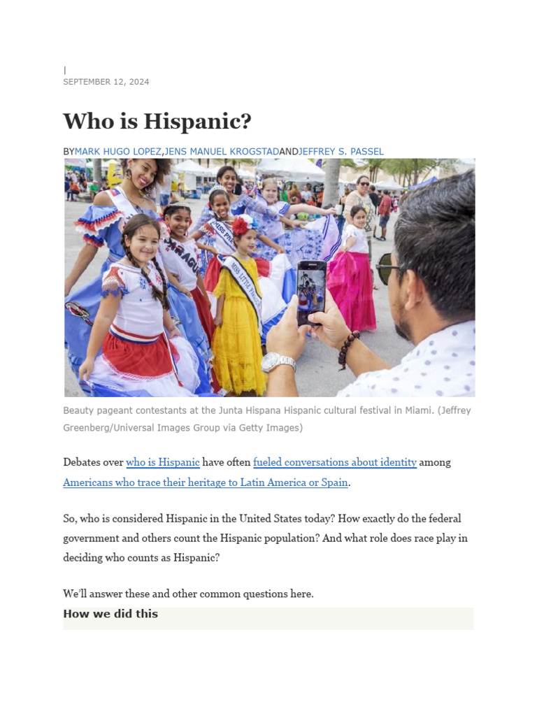 Understanding Hispanic Identity in the U.S. | PDF | Race And Ethnicity ...