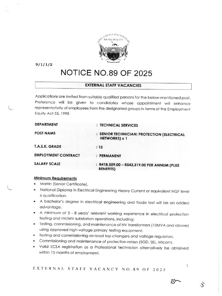 External Staff Vacancies | PDF